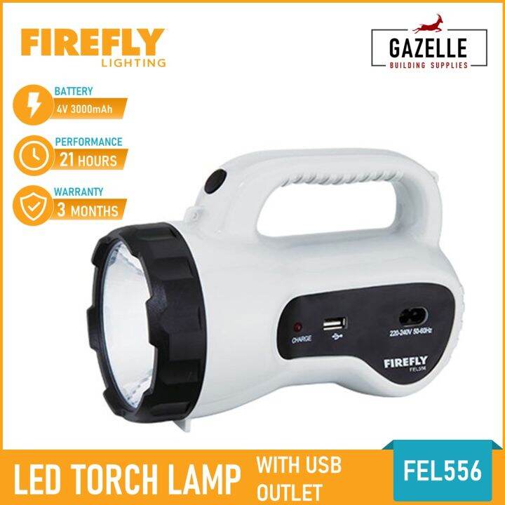 Firefly Powerful Torch Emergency Light Lamp with USB Mobile Phone ...