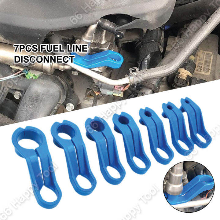 7pcs Blue Fuel Line Angled Disconnect AC Tools Vehicle Transmission Oil ...