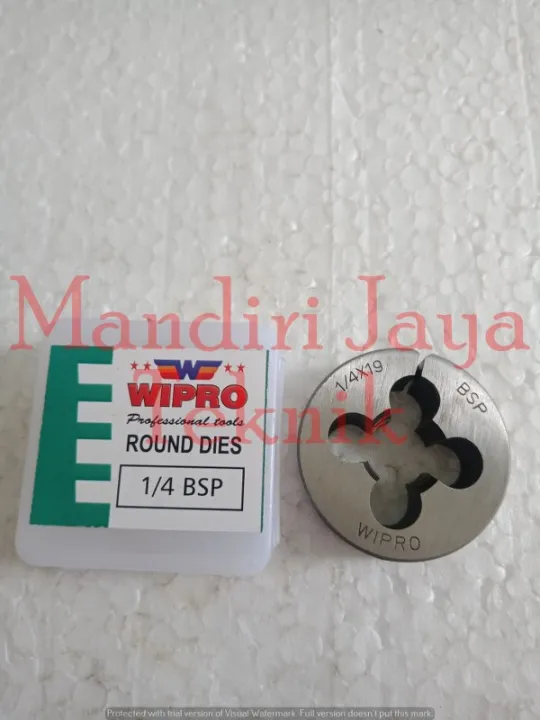 Mata Snai Senai Pipa / Round Dies 1/4 x 19 BSP WIPRO | Lazada Indonesia