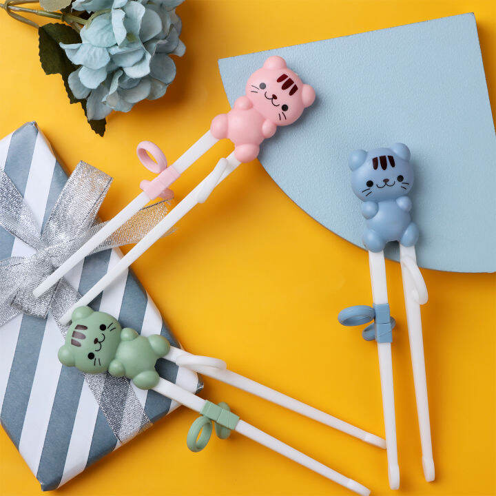 VVV UG 5 Pack เด็กตะเกียบฝึก Cat รูปร่างเด็กตะเกียบฝึกซิลิโคน | Lazada.co.th