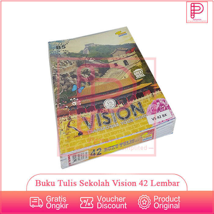 BUKU TULIS SEKOLAH VISION 42 LEMBAR [1 PACK/6 BUKU/B5] / CAMPUS BUKU CATATAN PELAJARAN / BUKU ...