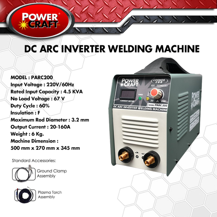 Welding Machine DC ARC Inverter 160A Powercraft (PARC 200) | Lazada PH