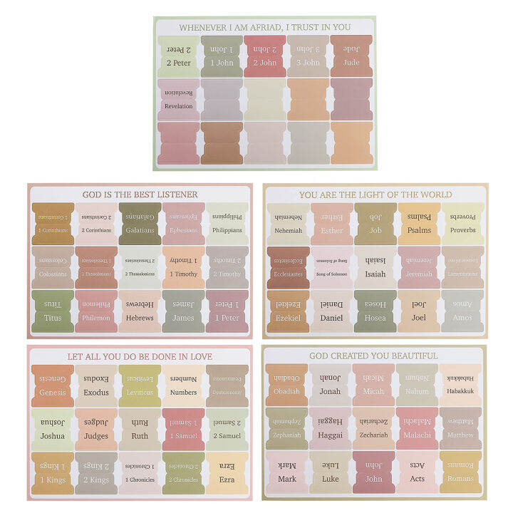 Goodbro Bible Index Labels Bible Labels Colorful Bible Index Stickers ...