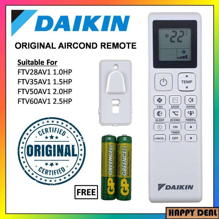 [ORIGINAL] DAIKIN Aircond Air Cond Air Conditioner Remote Control ...