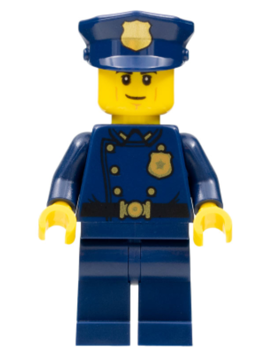 LEGO MINIFIGURE twn405 Town Police Officer, Smirk (1940s Era) | Lazada