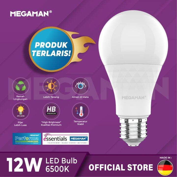 MEGAMAN Lampu LED X Serial Bulb YTA60Z2 12W H Cahaya Kuning dan Putih ...