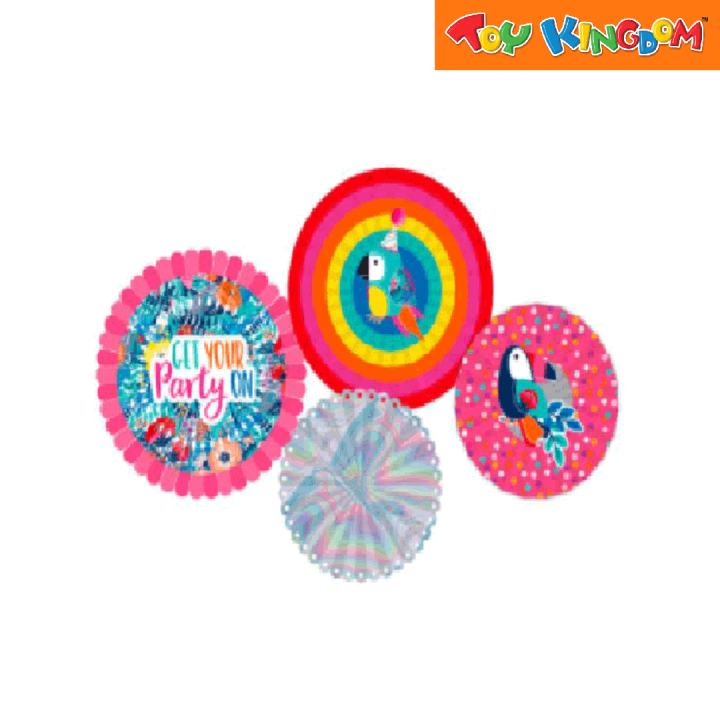 Hallmark Party! Party! Light Colors with Silver Party Decor Paper Fan ...