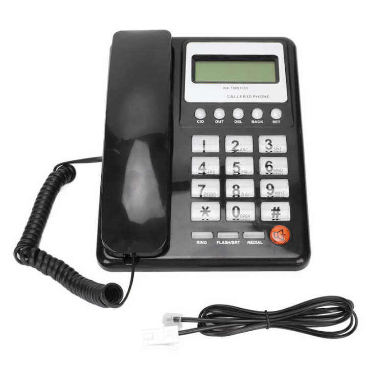 KX‑T8001CID Corded Telephone Caller ID Semi Hands Free Clear Display Office Telephone for Home ...
