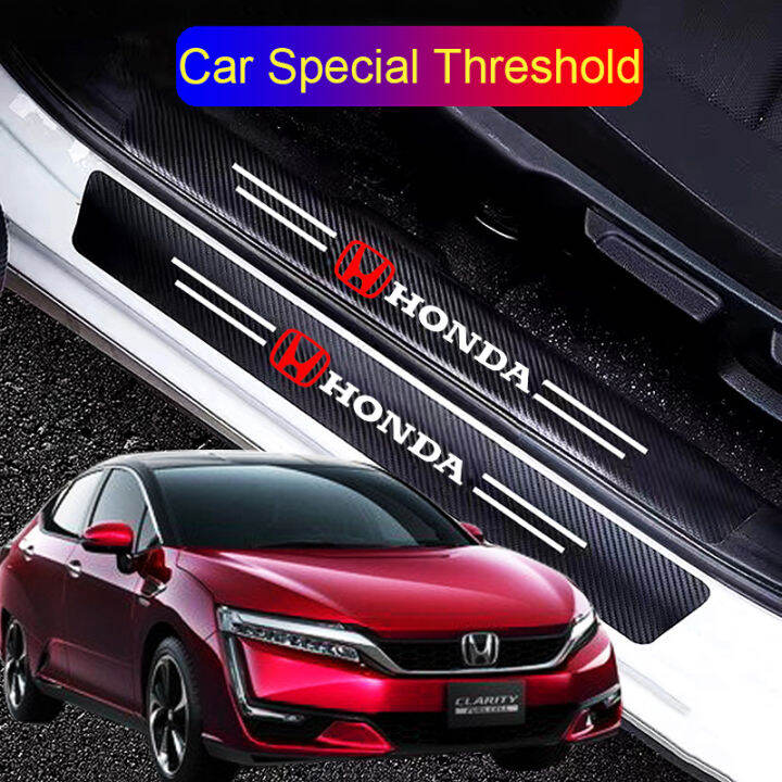 Honda City Hrv Civic Crv Brv Carbon Fiber Texture Door Threshold Anti ...