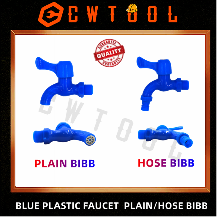 PLASTIC FAUCET BLUE PLAIN BIBB,/ HOSE BIBB PVC BLUE Spigot Faucet ...