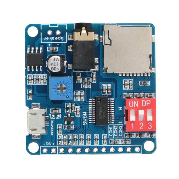 Voice Playback Module Mp3 Player Uart Io Trigger Amplifier Class D 5w 8m Storage Dy Sv8f Flash
