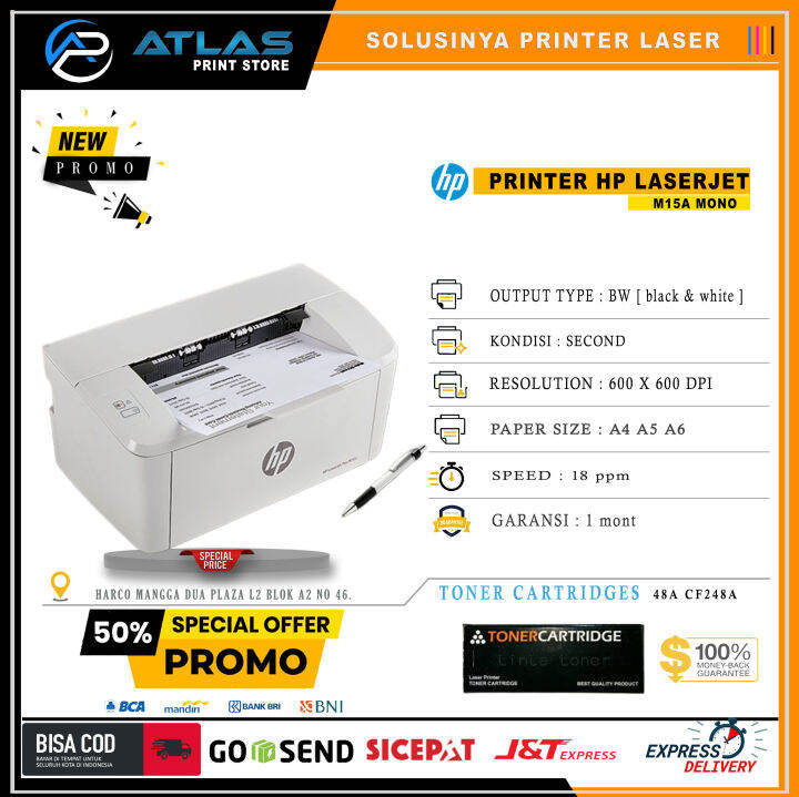 Printer HP Laserjet pro m15a Printer Bekas Berkualitas | Lazada Indonesia