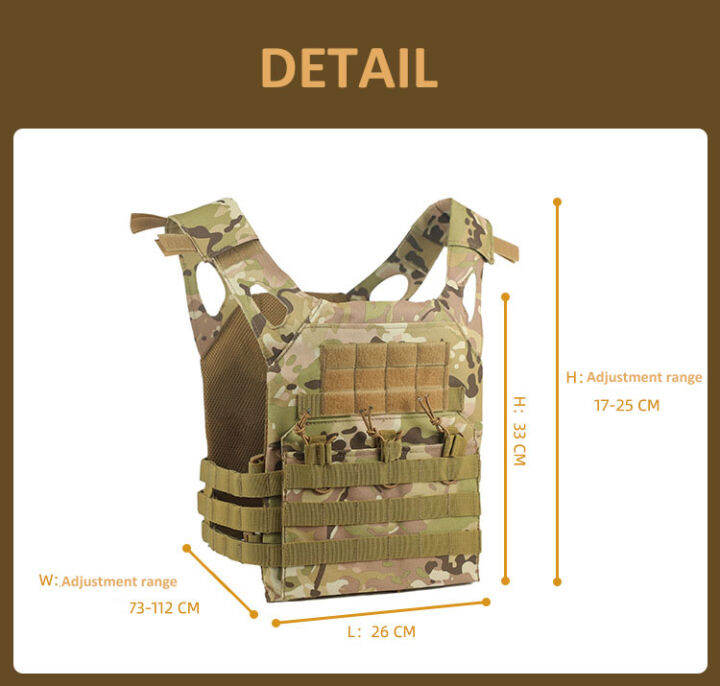 Hunting Tactical Accessoris Body Armor JPC Plate Carrier Vest Mag Chest ...