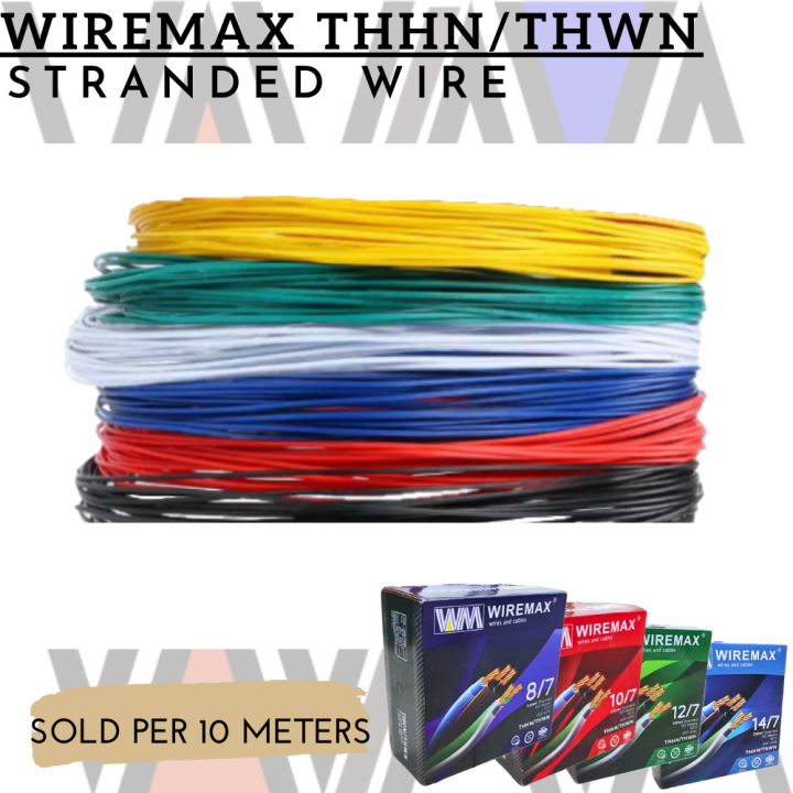 WIREMAX THHN/THWN Stranded Wire Gauge #8/7 (8.0mm) Sold Per 10 Meters ...