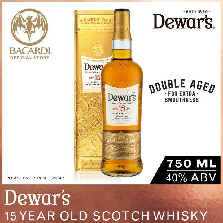 Dewar’s 15 Year Old Blended Scotch Whisky - 750ml / 75cl, 40% ABV ...