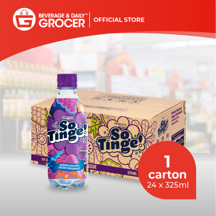 Spritzer So Tinge Carbonated Flavour Drink - Grape 24 x 325ml (24 ...