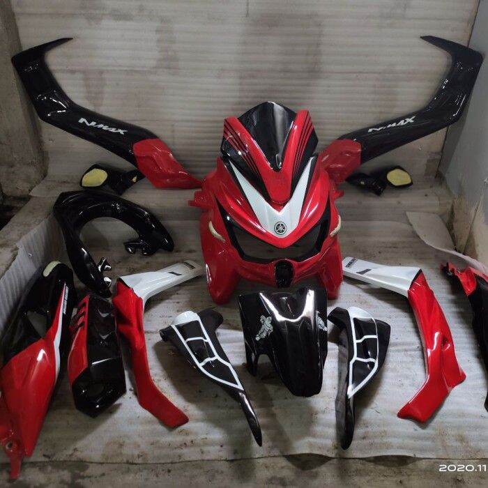 PAKET FULL BODY COVER NMAX PREDATOR ALL NEW DAN OLD CUSTOM HARGA PABRIK ...