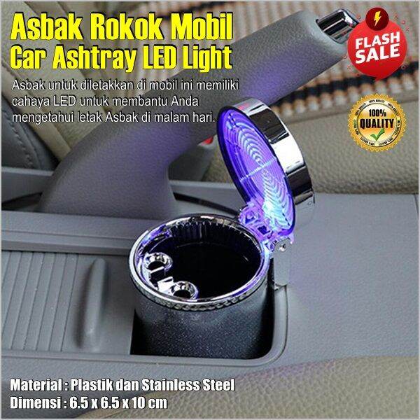 PROMO asbak mobil lampu led aksesoris tempat sampah rokok mobil ashtray ...