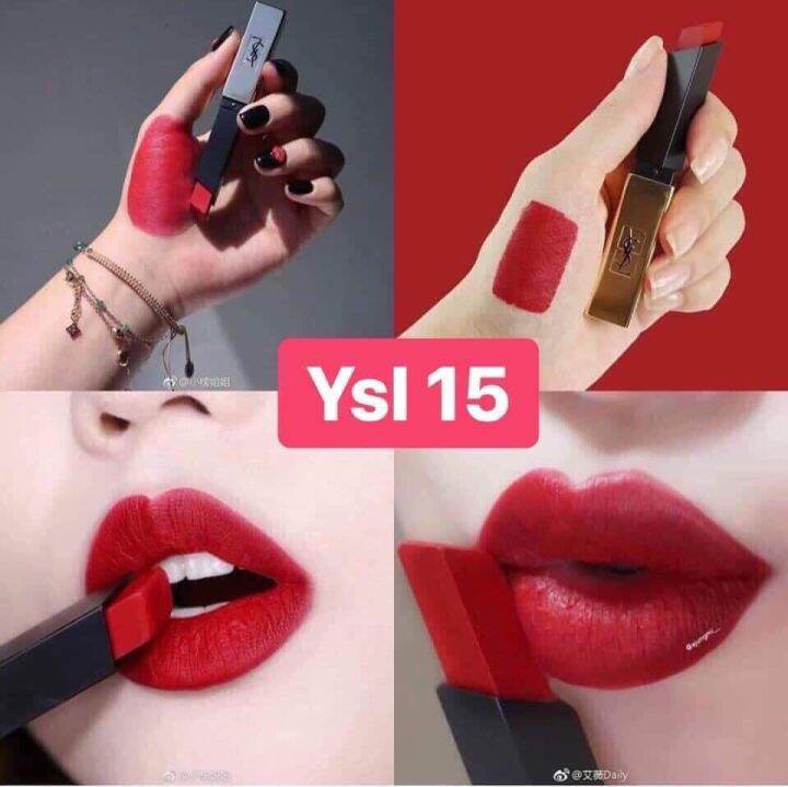 พร้อมส่ง !! ลิปสติก YSL THE SLIM สี 15 FUCHSIA ATPIQUE ขนาด 2.2 G. | Lazada.co.th