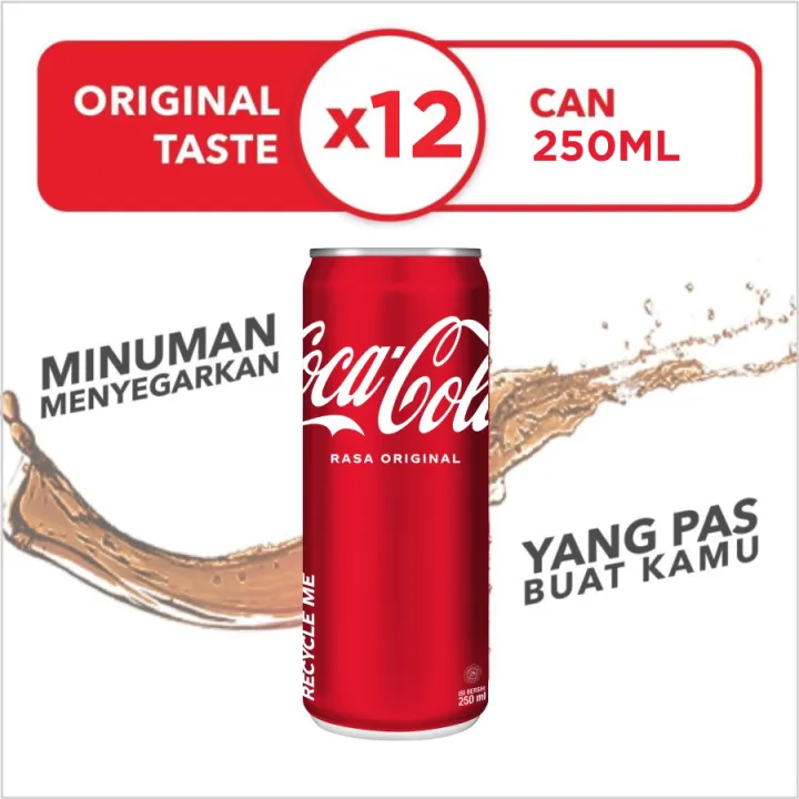 Coca-Cola Original - Kaleng 250mL x 12pcs | Lazada Indonesia