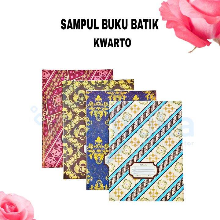 20 Lembar Sampul Buku Tulis Batik Ukuran Kwarto Samak Buku Batik