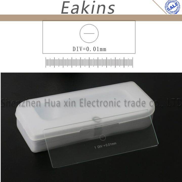 0.01mm Stage Micrometer Glass Slide Reticle Measuring Calibration Ruler ...