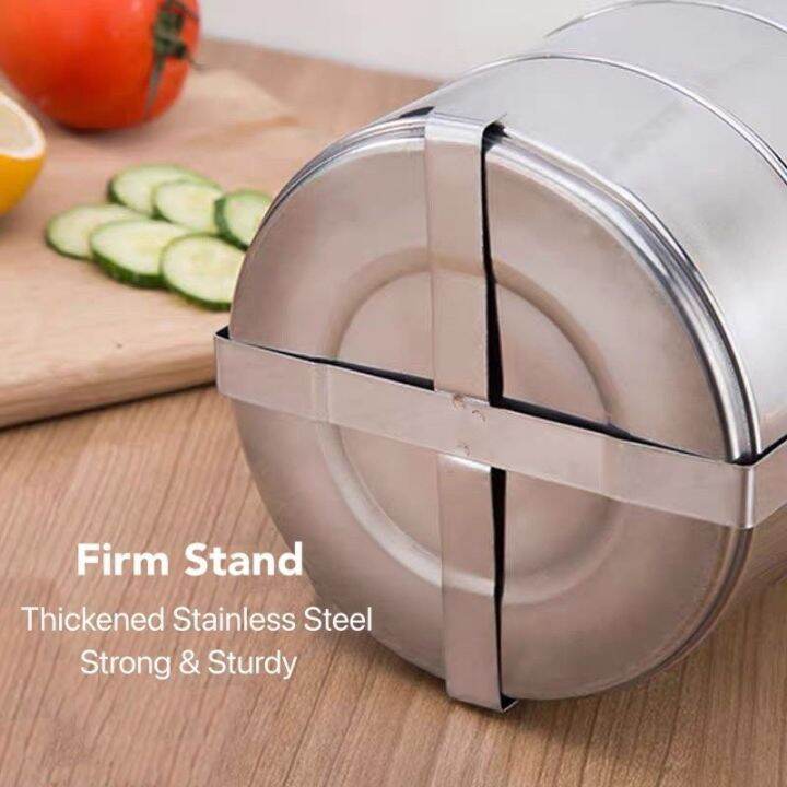 🔥~Ready Stock~ 3-Tier Stainless Steel Food Storage Carrier Besi Tidak ...