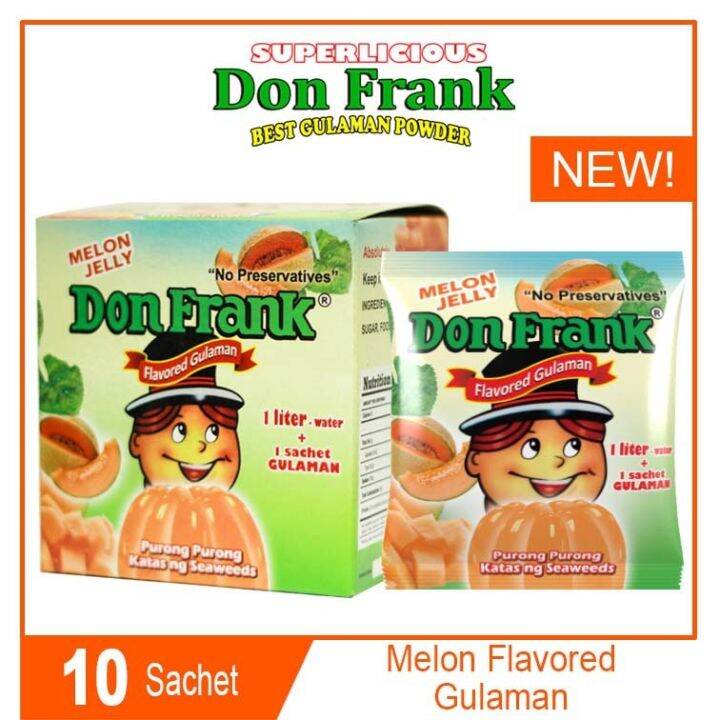 Don Frank Gulaman Melon Flavor Jelly Gulaman 1 box 10 sachets | Lazada PH