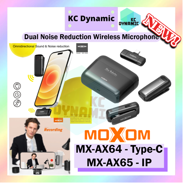 Moxom MX-AX64 MX-AX65 Wireless Microphone Dual Noise Reduction Live ... Moxom MX-AX64 MX-AX65 Wireless Microphone Dual Noise Reduction Live ...