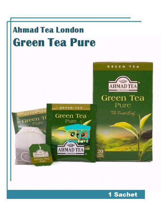 SACHET Ahmad Tea London GREEN TEA PURE Bags Teh Hijau Asli Diet ...