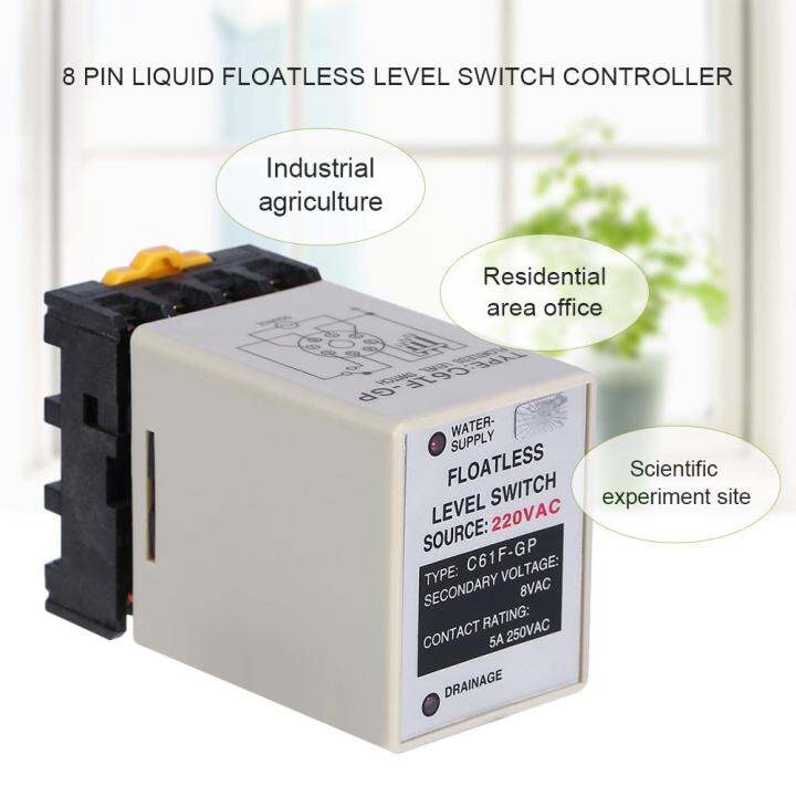 C61F-GP AC220V 50/60HZ Liquid Floatless Level Switch Controller With Base | Lazada PH
