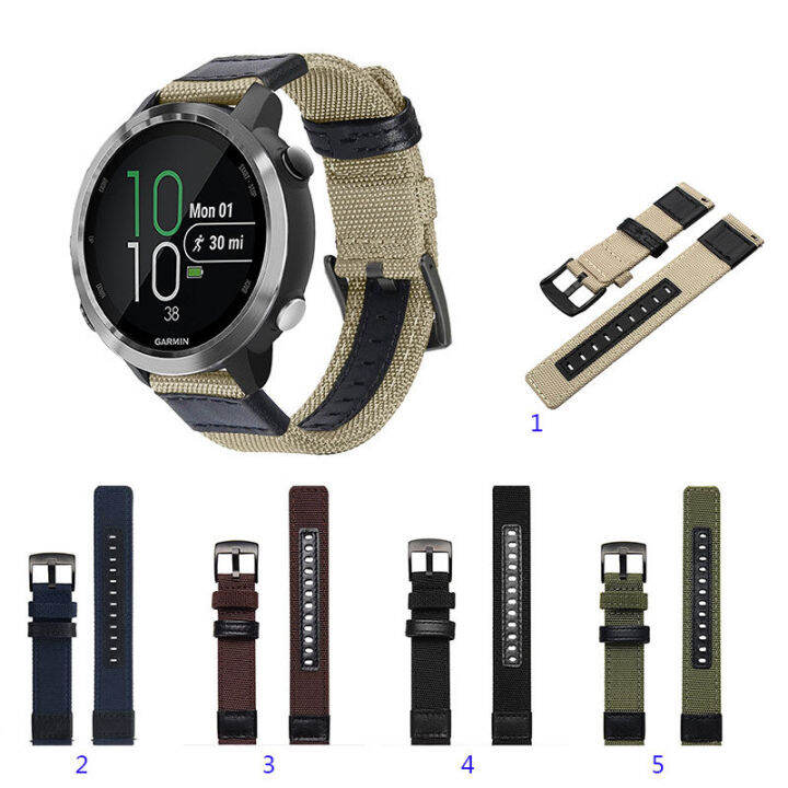 20mm Woven Nylon Replacement Band Sport Strap for Garmin Vivoactive 3 ...