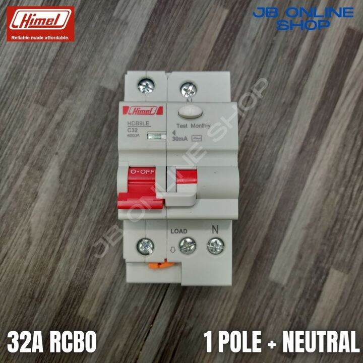 Himel Residual Current Operated Circuit Breaker (RCBO) 32A 1 Pole ...