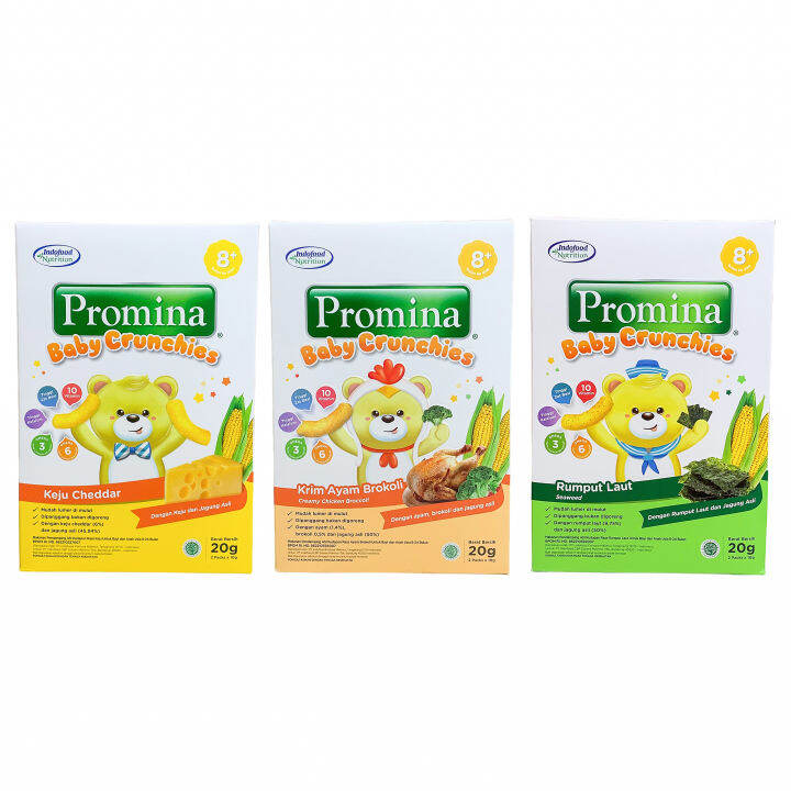 PROMINA - Baby Crunchies 20 gram | Puff Cemilan Keju Cheddar | Snack ...