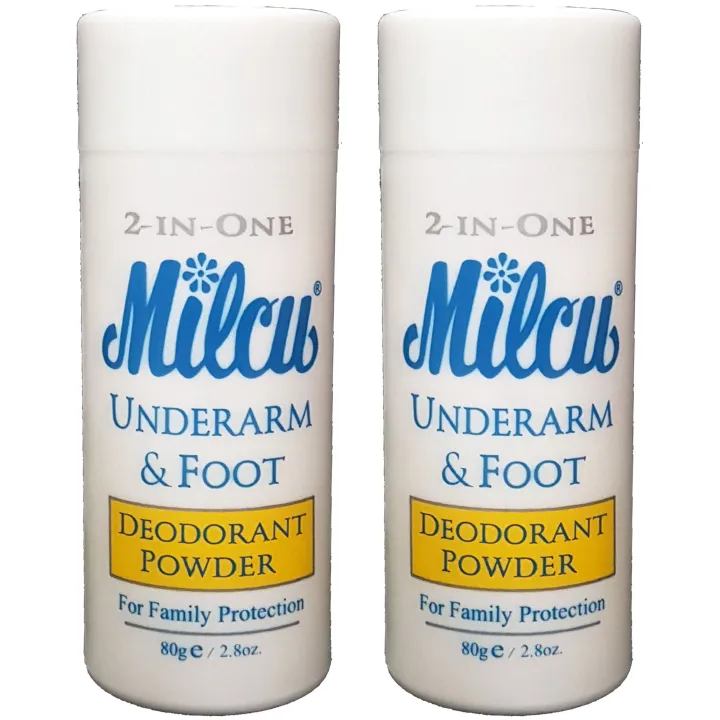 MILCU Underarm & Foot Deodorant Powder 2pieces (80g per piece) | Lazada PH