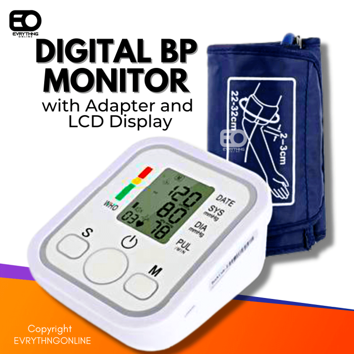 Automatic Blood Pressure Monitor with Charger, Blood Pressure with LCD ...