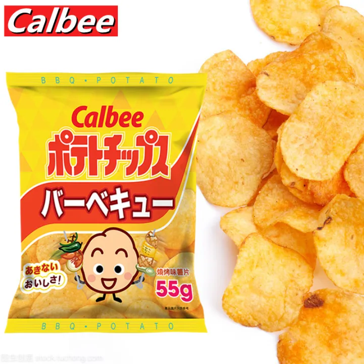 Calbee มันฝรั่งทอด เวอร์ชั่นฮ่องกง Hong Kong Version chips Calbee BBQ 燒烤味薯片 55g | Lazada.co.th