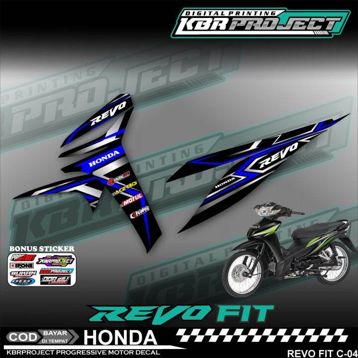 Stiker Striping REVO FIT Lis Variasi Stiker Motor HONDA Desain Racing C ...