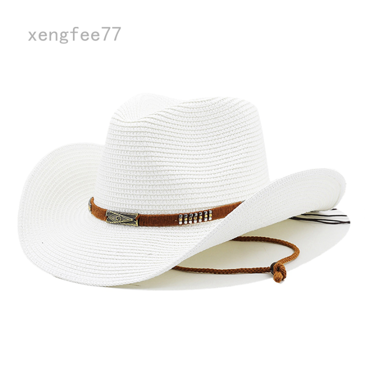 Unisex Western Cowboy Hat ,Men Women Retro Beach Felt Sun Hats ,Riding ...