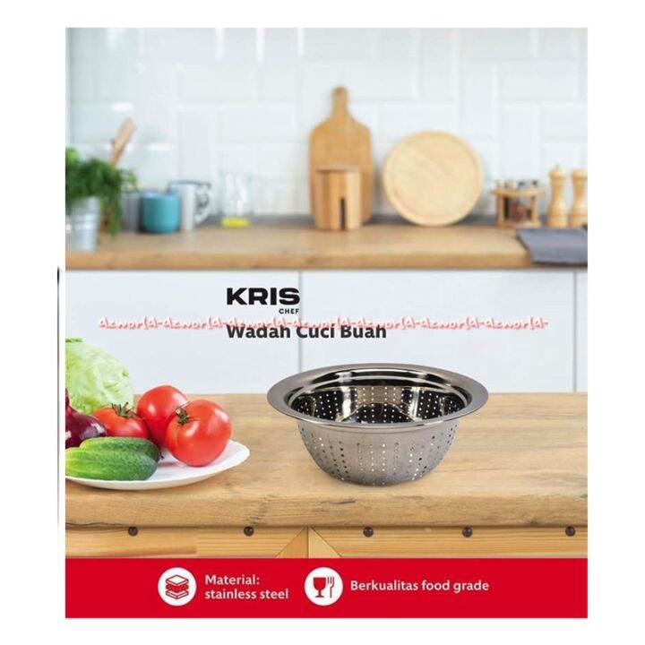 Krischef Fruit Basin 24cm Tempat Wadah Cuci Buah Buahan Sayuran Dengan ...