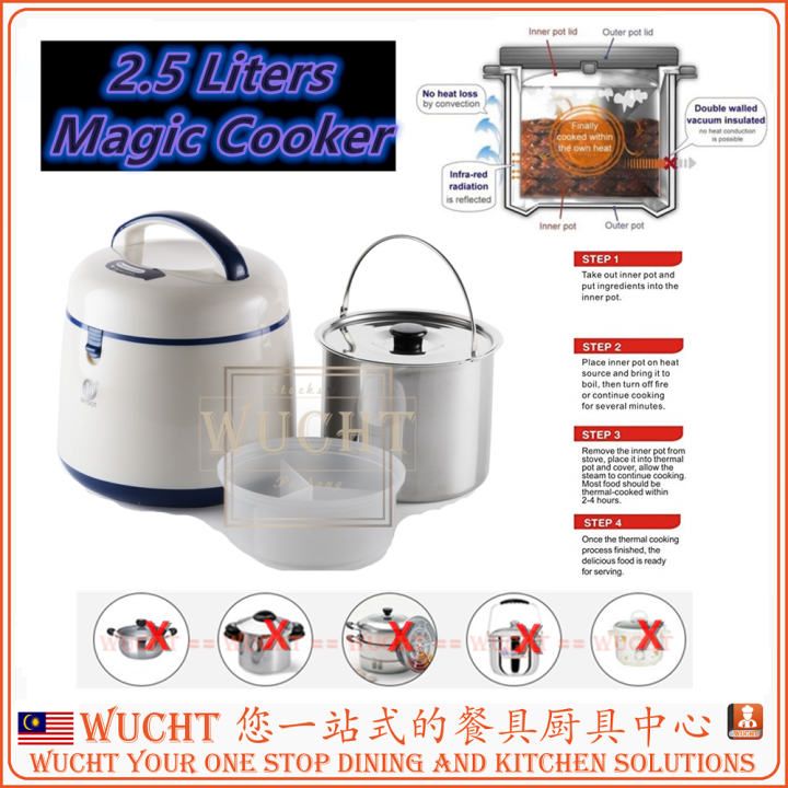 【WUCHT】MAGIC Cooker Pot Thermal Insulated Cooking Pot 2.5l Malfunction ...