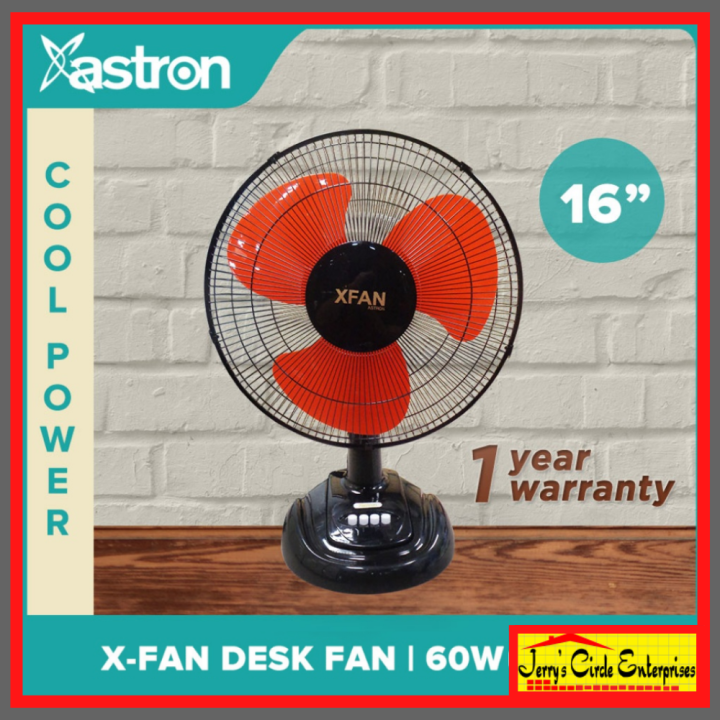 Astron X-Fan Desk Fan 16" (Red) | Electric Fan | Lazada PH