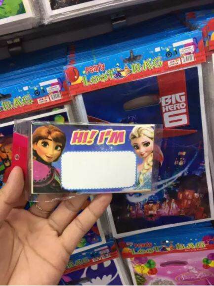 6pcs Frozen name tags sticker for birthday party decoration partyneeds ...