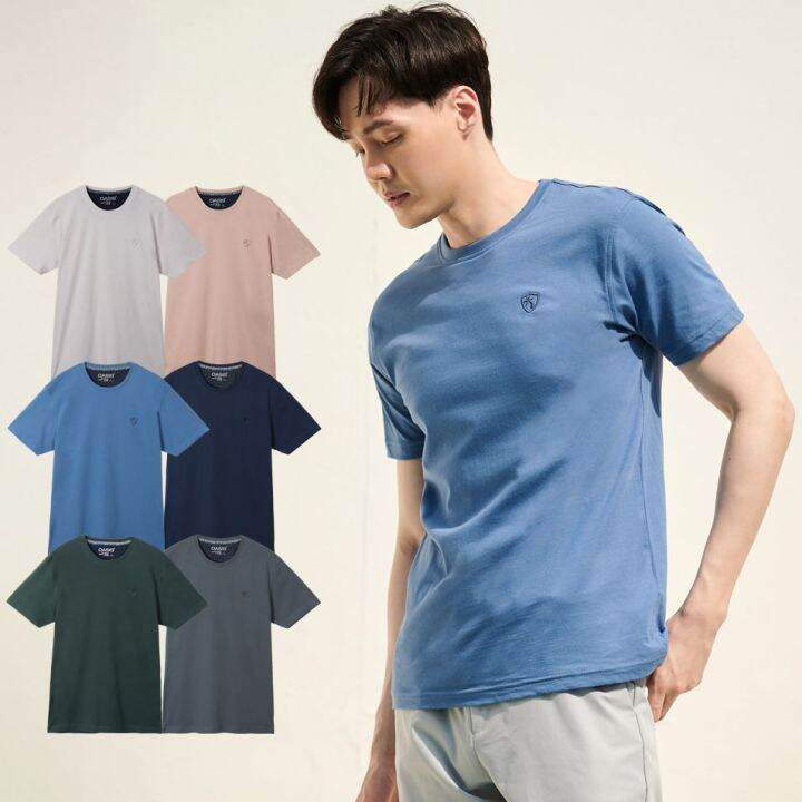 OASIS MONOGRAM เสื้อยืด ผู้ชาย คอกลม cotton100% รุ่น MTC-1779 สีเทาดำ ...