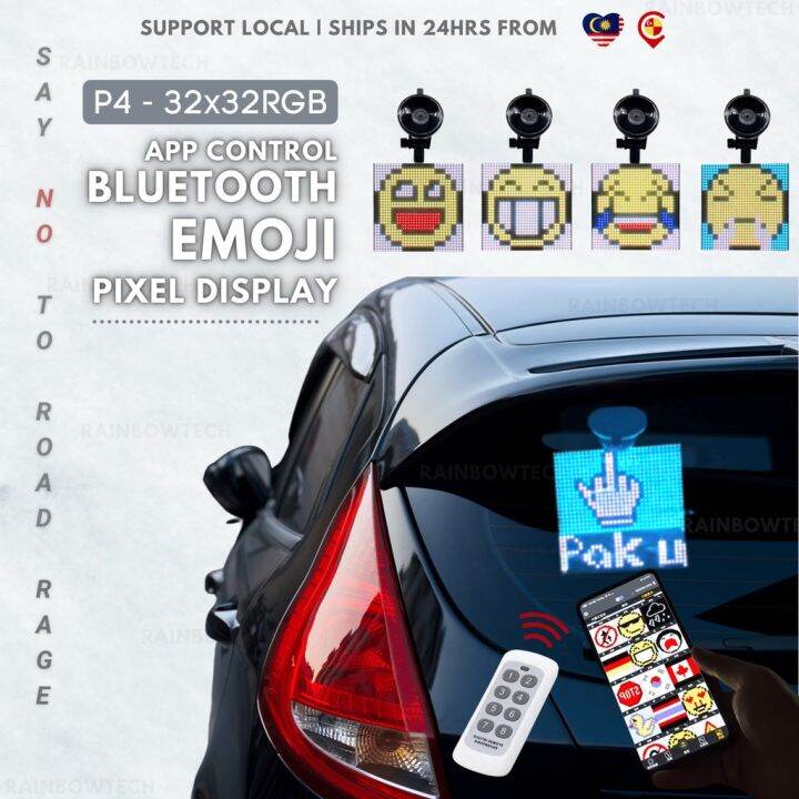 【🚚🇲🇾】Rainbow Tech - Car Emoji LED App Control Bluetooth/IR Remote Pixel ...