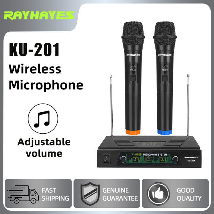RAYHAYES KU-201 Dual Wireless Microphone Original Professional heavy ...