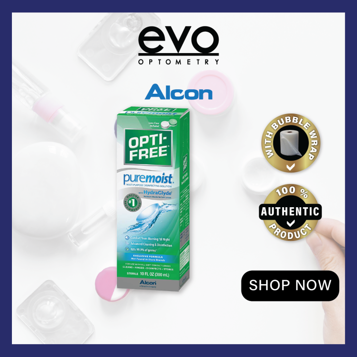 Alcon OPTI-FREE pure moist Multi-Purpose Disinfecting Solution 300ml ...