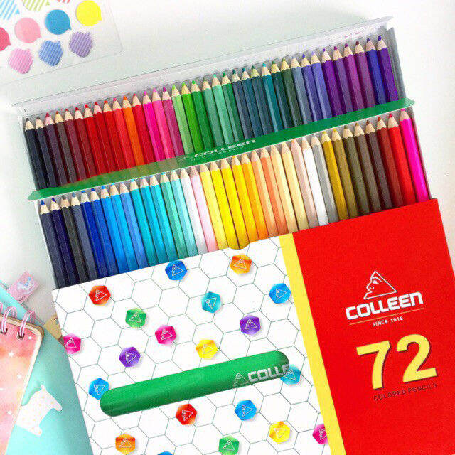 พร้อมส่ง!! สีไม้ Colleen 72 สี (หัวเดียว) ของแท้ 100% สีไม้คลอลีน ...