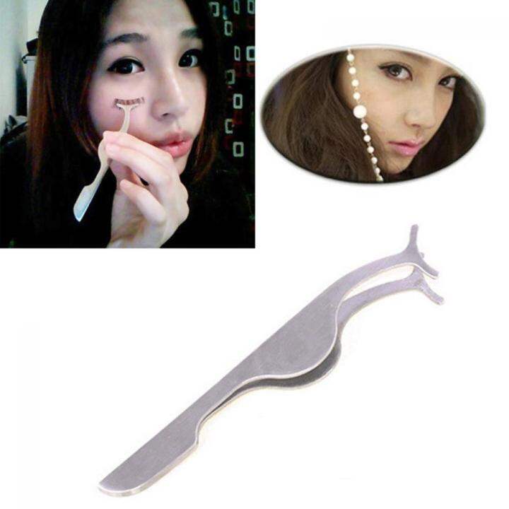 MAYLATI Applicator เครื่องมือ Peralatan Rias แหนบสแตนเลสขนตาปลอมเสริม | Lazada.co.th