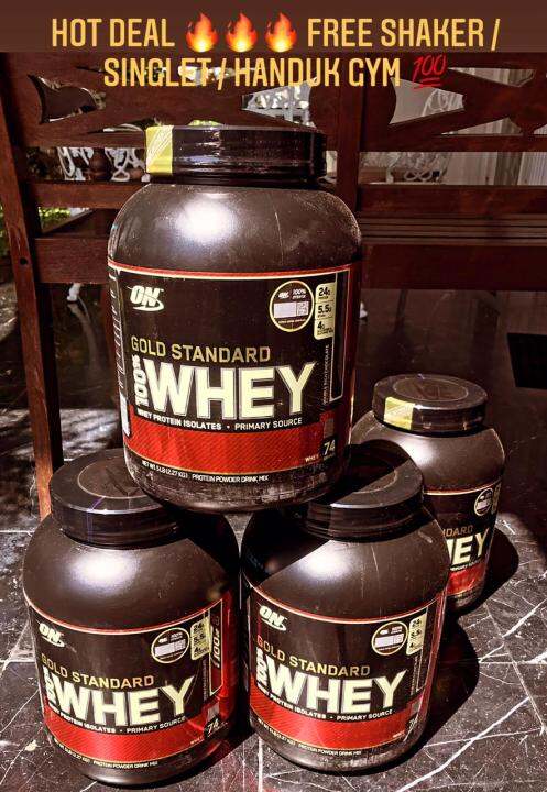 OPTIMUM NUTRITION ON WHEY PROTEIN GOLD STANDARD 5 LB LBS SUSU FITNESS ...